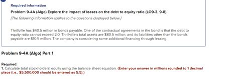 Solved Required InformationProblem A Algo Explore The Chegg Com