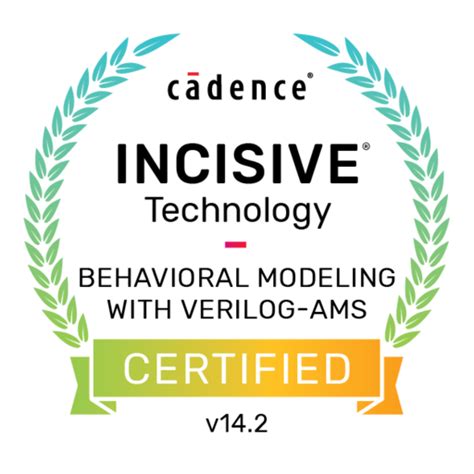 Behavioral Modeling With Verilog Ams V142 Exam Credly