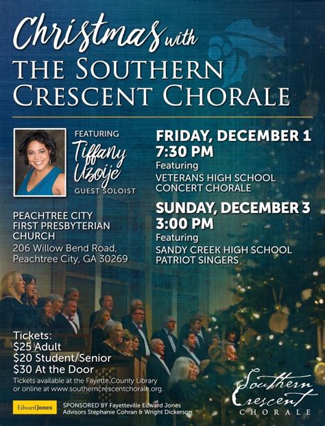 I Am Proud To Once Again Be A Presenting Sponsor For The Southern Crescent Chorales Annual