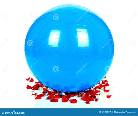 Big Blue Ball Stock Image Image Of Athletic Ball Isolation 4927027