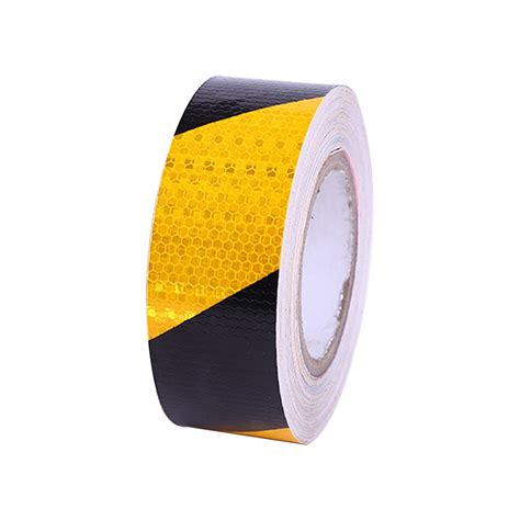 Ksvaye 25m X 5cm Reflektierendes Klebeband Schwarz Gelb Warnband Selbstklebend Reflektorband