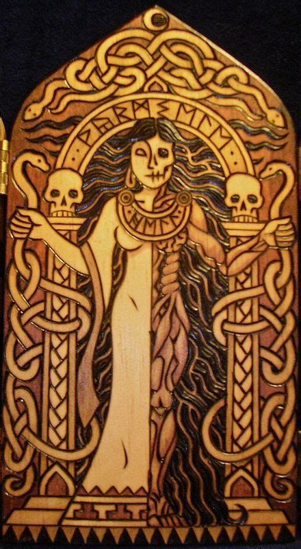 Hel Shrine Detail Hel Goddess North Mythology Runas Vikingas Tatuajes