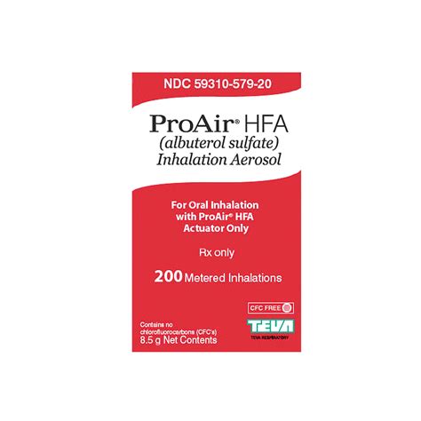 Albuterol Inhaler Proair Respiclick Hfa 90 Mcg 200 Doses Ea