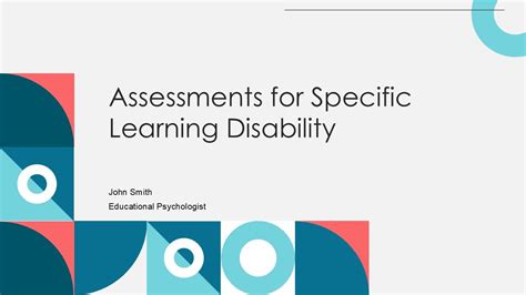 Assessments For Specific Learning Disability Ppt Template Acp Ppt Example
