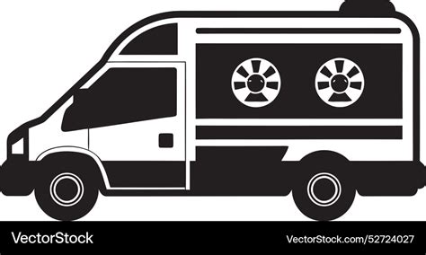 Ambulance Dispatch Orchestrating Response Vector Image