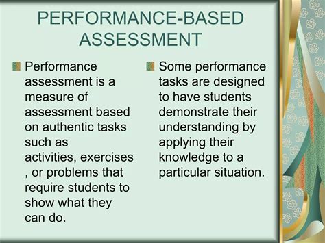 Process And Product Performane Based Assessment Pptx