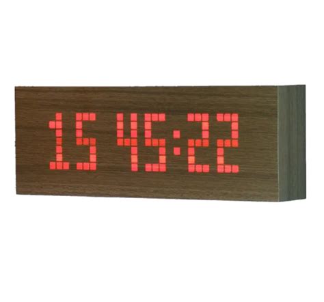 Advertise Message Led Wooden Clock Buy Wooden Led Digital Alarm Clock Fluid Message Led Light