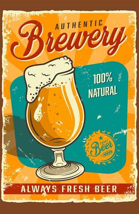 Vintage Beer Poster Set 7 Digital Prints Beer Posters Classic Beer