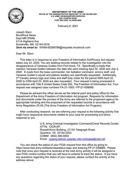Foia Letter Fa 21 1003 Documentcloud
