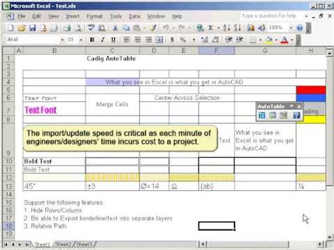 How To Import An Existing Excel Worksheet Into AutoCAD YouTube