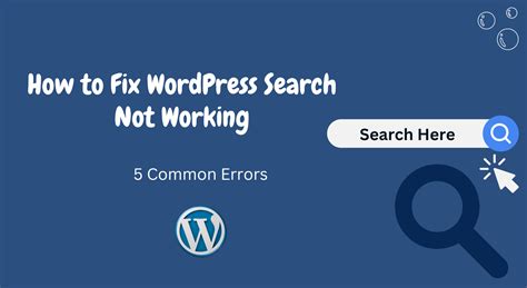 How To Fix Wordpress Search Not Working 5 Common Errors Kreativo Pro