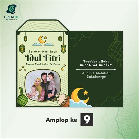 Jual 1 Pak Amplop Lebaran Custom Foto Dan Nama Murah 2023 Amplop Idul Fitri 1 Pack Lucu Kekinian