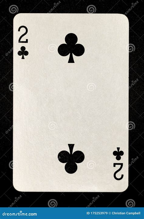 Two Of Clubs Playing Card Stock Image Image Of Leisure 175253979