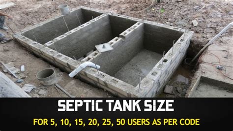 Septic Tank Size Guidelines For 5 10 15 20 25 And 50 Users