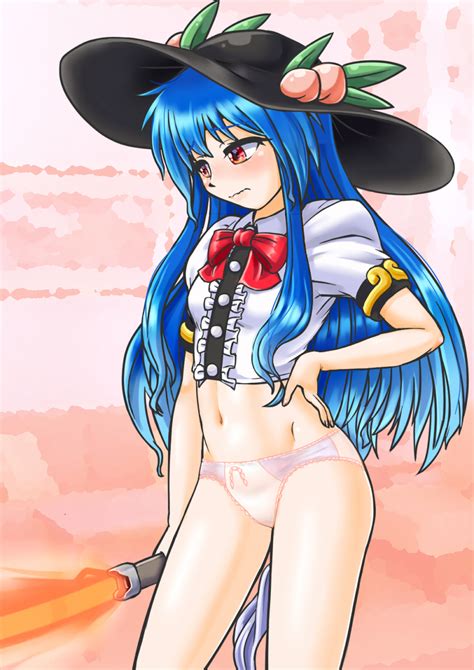 Rule 34 Blue Hair Blush Bottomless Female Hat Looking Away Mail Mail