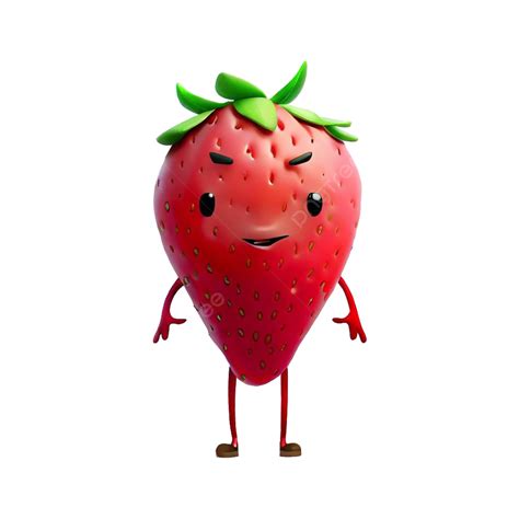 Strawberry Ai 3d Animated Characters Strawberry Vector Ai Strawberry