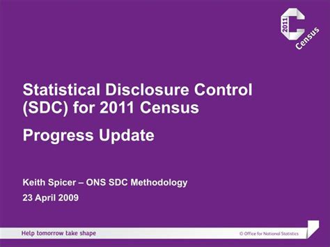 PPT Statistical Disclosure Control SDC For Census Progress Update PowerPoint