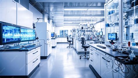 Premium Photo State Art Pharmaceutical Research Laboratory With