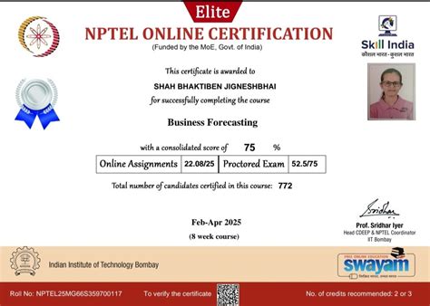 Businessforecasting Nptel Dataanalytics Timeseriesanalysis… Bhakti Shah