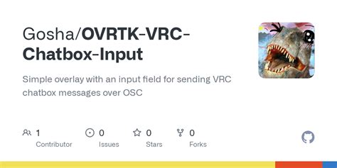 Github Goshaovrtk Vrc Chatbox Input Simple Overlay With An Input