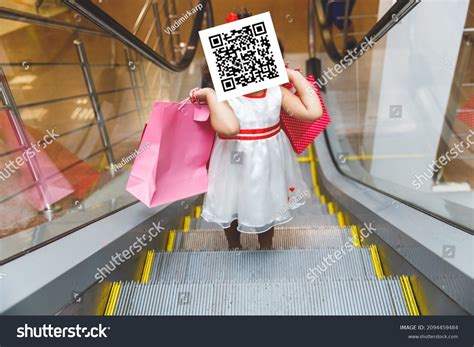 Girl Qr Code On Her Face Stock Photo 2094459484 Shutterstock