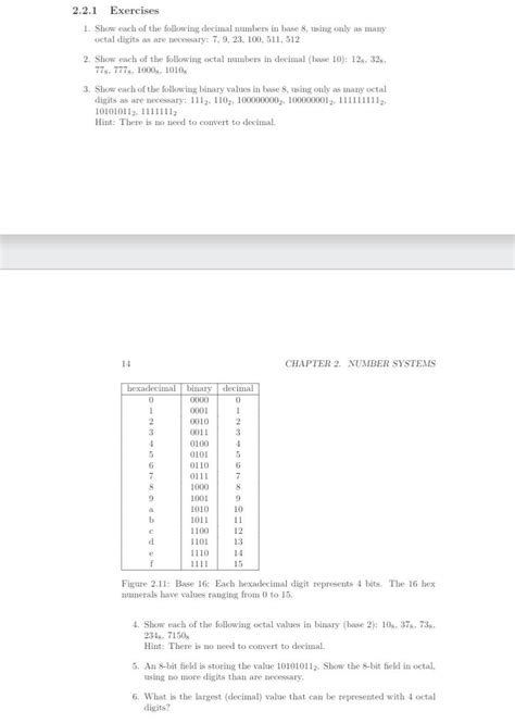 Solved 1 Show Each Of The Following Decimal Numbers In Base