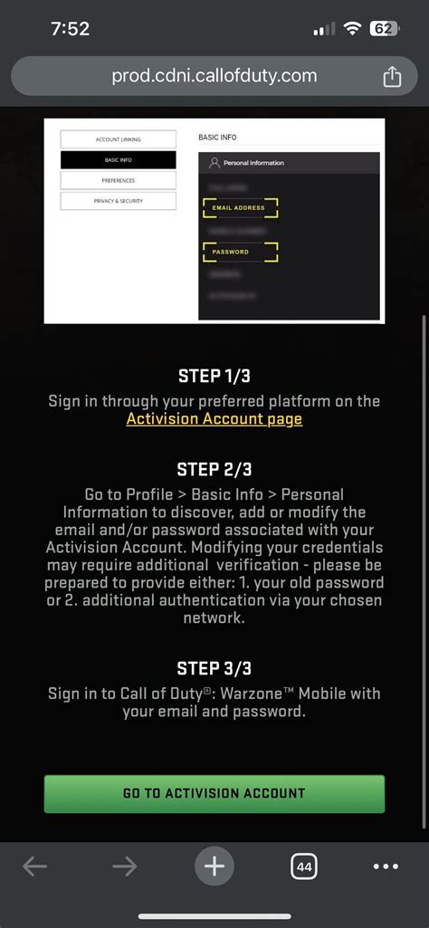Cant Log Into My Activision Account R Warzonemobile