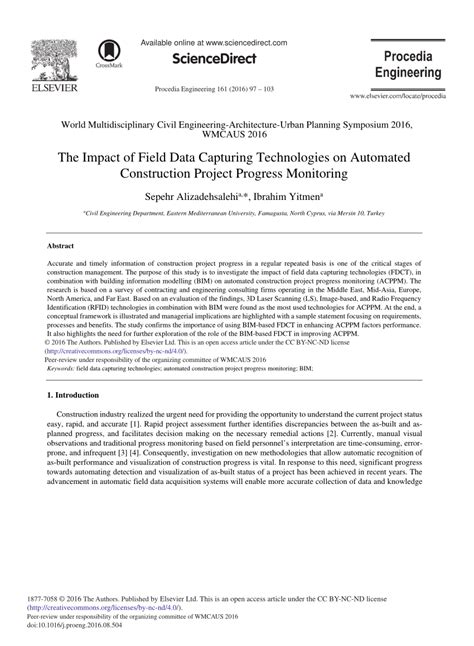 Pdf The Impact Of Field Data Capturing Technologies On Automated