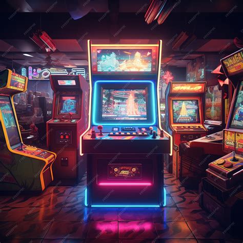 premium ai image retro vedio game arcade machine generative ai