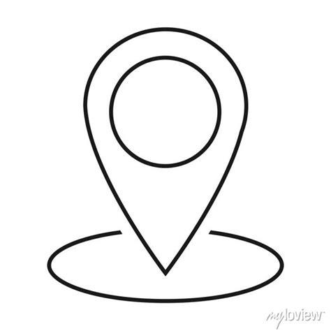 Location Icon Map Pointer Symbol Isolated On White Background Canvas Prints For The Wall