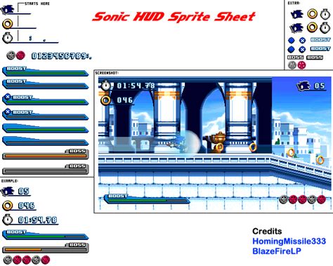 Sonic Hud Sprite Sheet New By Homingmissile333 On Deviantart
