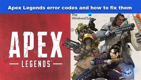 Apex Legends Error Codes And How To Fix Them