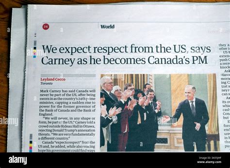 We Expect Respect From The Us Says Mark Carney As He Becomes Canada