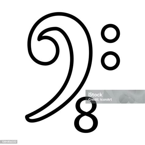Octave Clef Icon From Music And Media Collection Thin Linear Octave Clef Play Notes Outline Icon