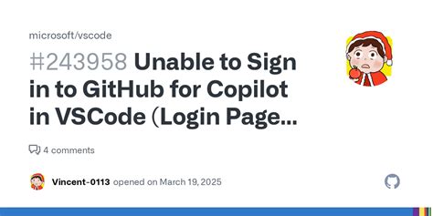 Unable To Sign In To Github For Copilot In Vscode Login Page Does Not Open · Issue 243958