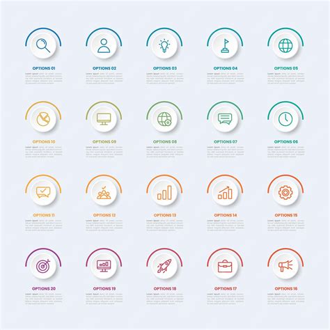 Premium Vector Infographic Template With 20 Options For Presentation