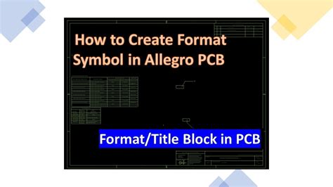 Allegro Designer Format Pcb Footprint Creation Learn Pcba Allegro Youtube