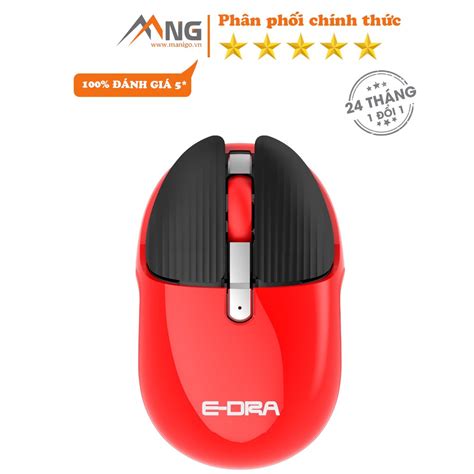 Chuột không dây wireless bluetooth pin sạc polymer Edra EM621W chính hãng bảo hành 12 tháng