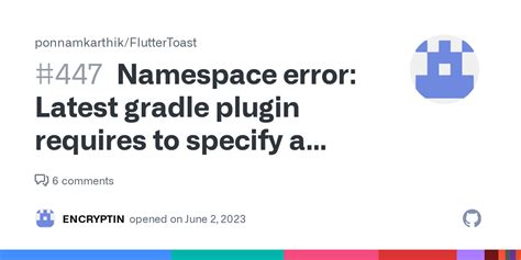 Namespace Error Latest Gradle Plugin Requires To Specify A Namespace For Your Project The