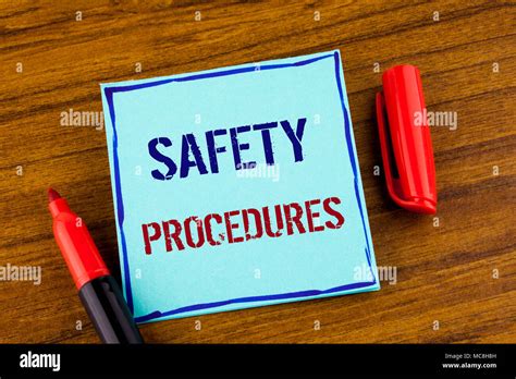 Word Writing Text Safety Procedures Business Concept For Follow Rules