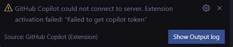 I Get The Error Github Copilot Could Not Connect To Server Extension