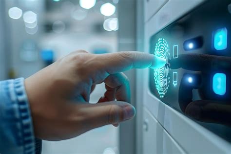 Fingerprint Authentication On A Hightech Security System Premium Ai