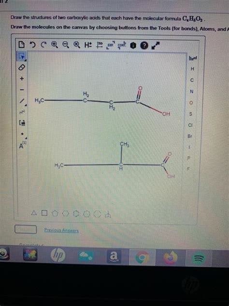 Solved Draw the structures of two carboxylic acids that each | Chegg.com