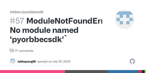 ModuleNotFoundError No Module Named Pyorbbecsdk Issue Orbbec Pyorbbecsdk GitHub
