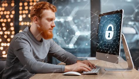 Premium Ai Image Closeup Man Hands Cyber Security System Data Protection Digital Technology