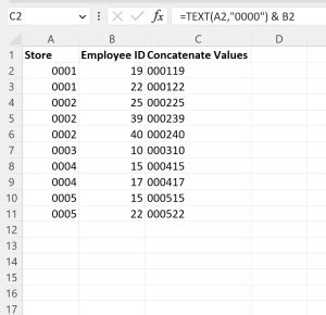 Excel How To Concatenate Values And Keep Leading Zeros