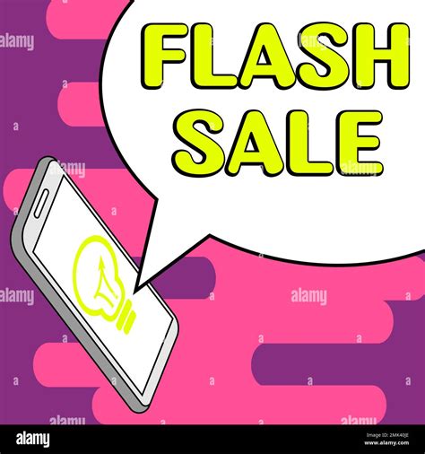 Writing Displaying Text Flash Sale Word Written On A Sale Of Goods At