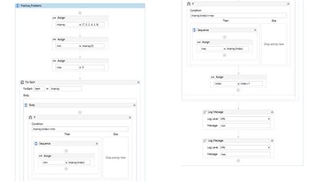 find the smallest and biggest numbers in an array help uipath