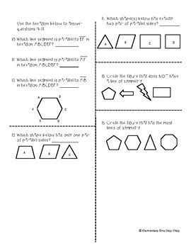 Geometry Study Guide OR Assessment By Elementary One Stop Shop TPT