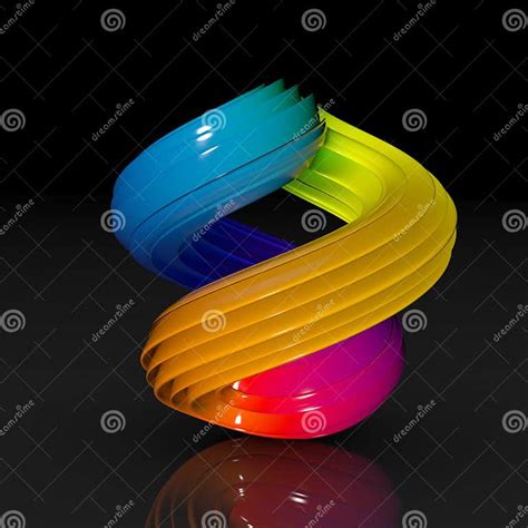 Abstract Form Or Shape Logo Shape Geometry Shapes That Goes Up And Down 3d Illustration 3d